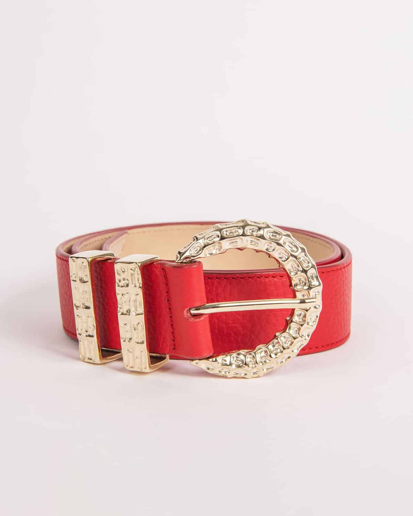 ERINI Red Belt - Premium Textured Leather Belt | EVÉN | Even-Online